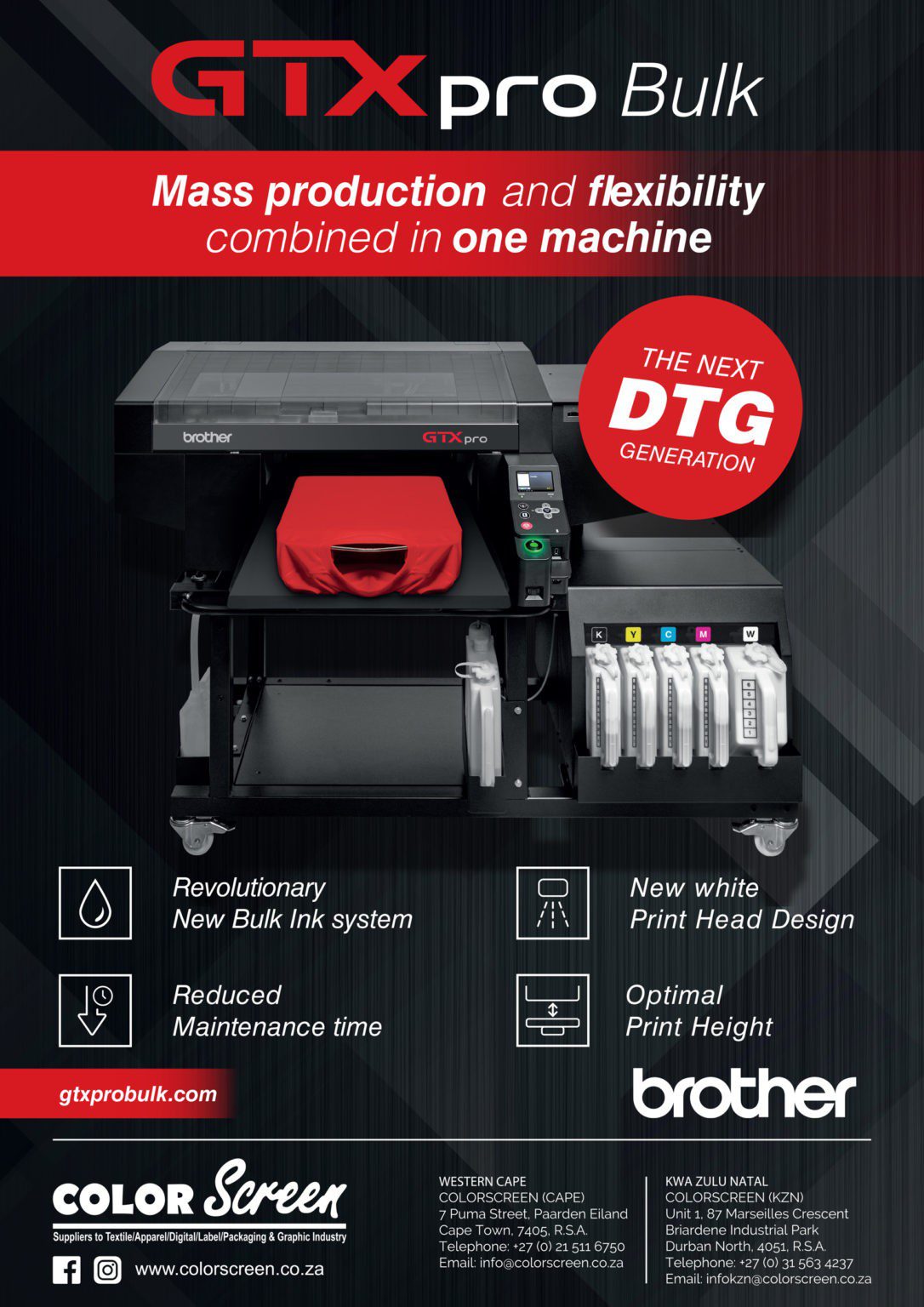 Brother GTXpro – BULK Launches in Southern Africa - ColorScreen